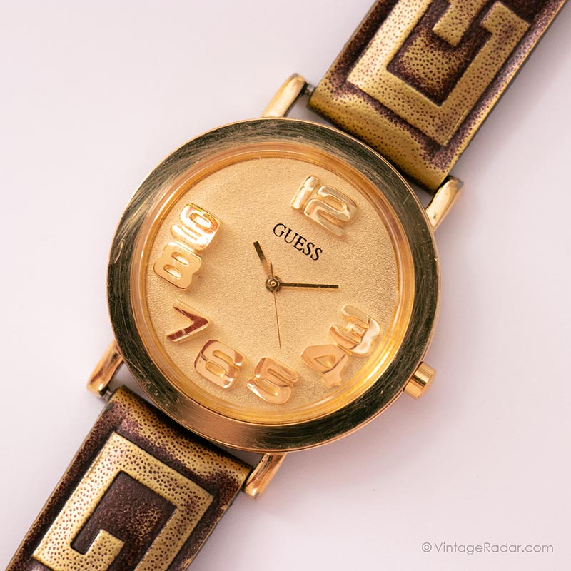 Vintage Gold-tone GUESS Watch | Affordable Luxury Watches – Vintage Radar