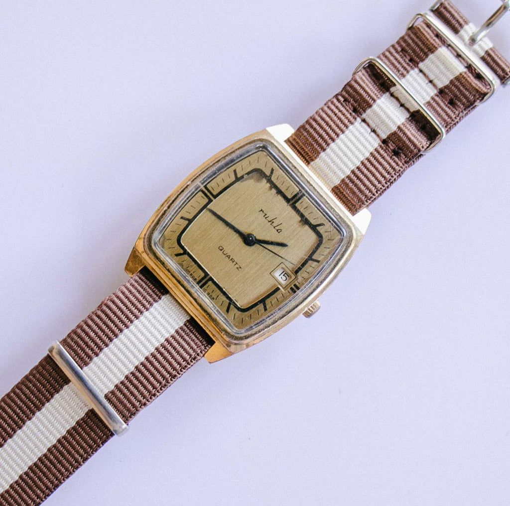Ruhla Square-Dial Quartz Watch | Vintage Unisex Watch Made in GDR ...