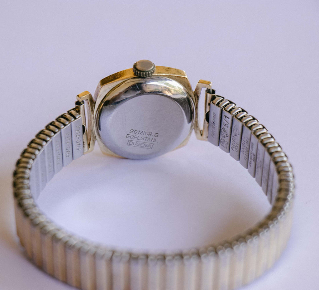 Dugena Festa 17 Rubis Mechanical Watch | 20 Mikron Gold-Plated Watch ...