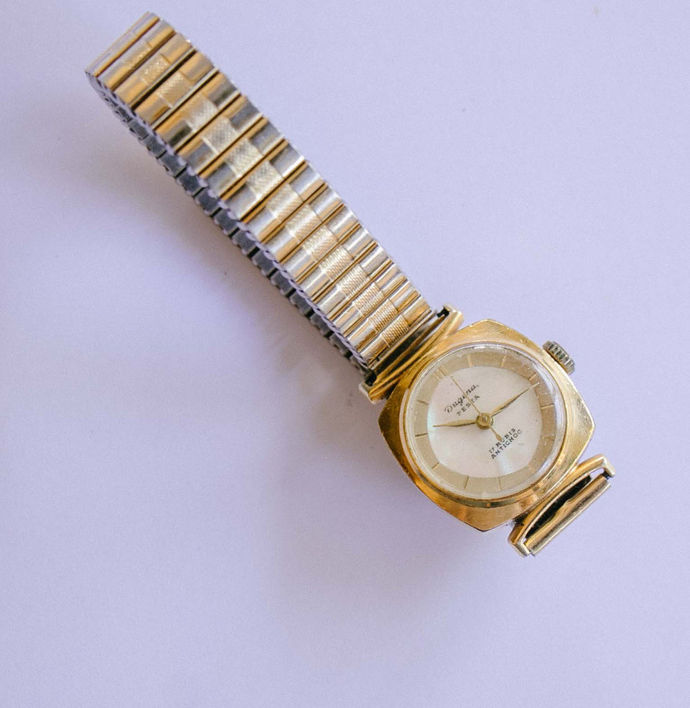 Dugena Festa 17 Rubis Mechanical Watch | 20 Mikron Gold-Plated Watch ...