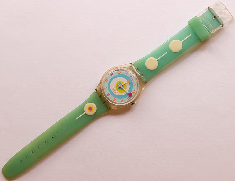 2004 MINTY MOUTHFUL GE157 Swatch Watch | Funky Hippie Swiss Swatch ...