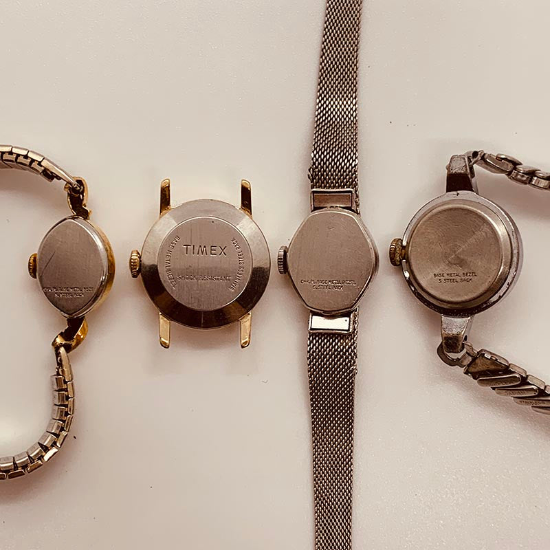 Lot of 4 Art Deco Timex Watches for Parts & Repair - NOT WORKING ...
