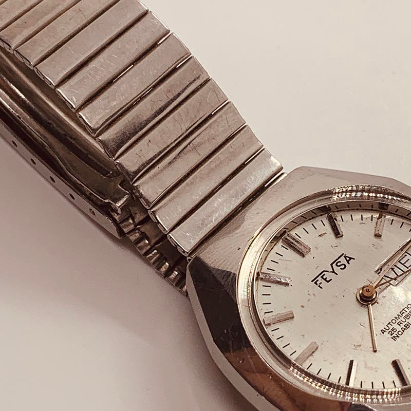 Feysa Automatic 25 Rubis Incabloc Watch for Parts & Repair – Vintage Radar