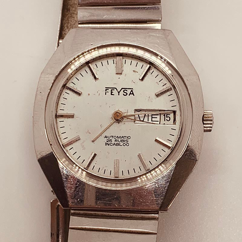 Feysa Automatic 25 Rubis Incabloc Watch for Parts & Repair – Vintage Radar