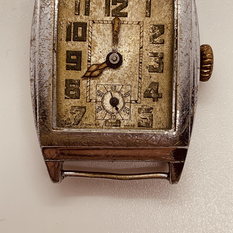 1940s Art Deco Swiss Made Tank Watch for Parts & Repair - NOT WORKING ...