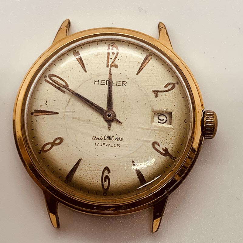 Hedler Antichoc 102 17 Jewels Watch for Parts & Repair - NOT WORKING ...