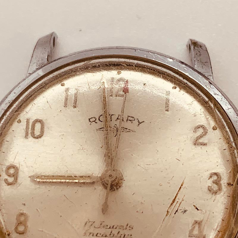 Rotary 17 Jewels Incabloc Swiss Windup Watch for Repair - NOT WORKING ...